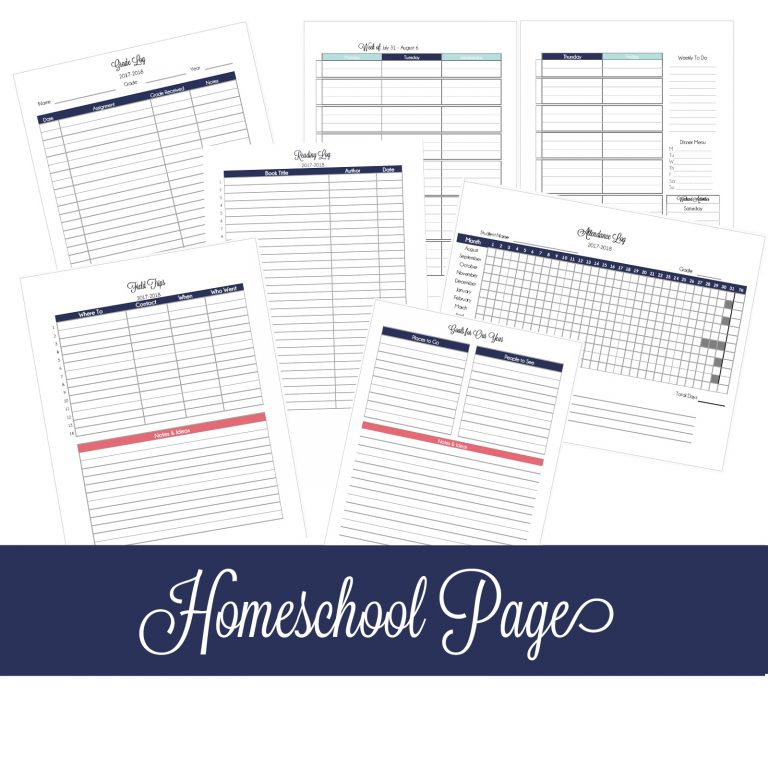 Homeschool Planner 2017-2018 - Jessica M. White